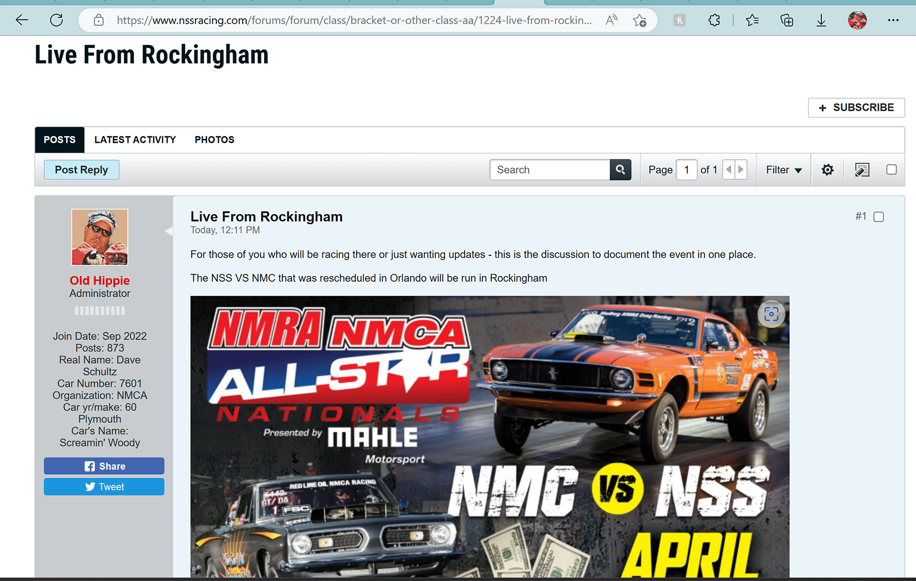Live From Rockingham - NSS Racing dot com